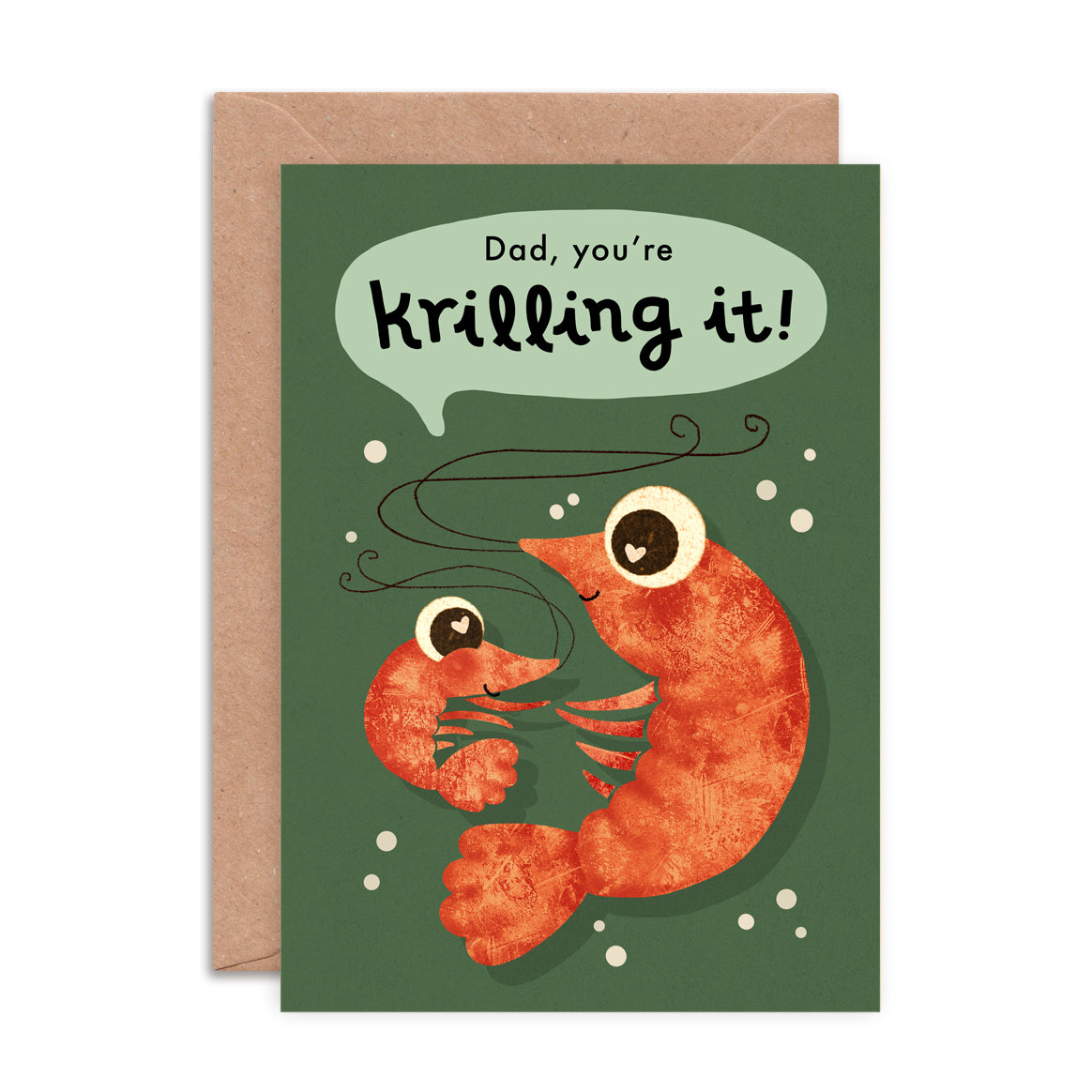 Krilling it Dad Greeting Card – Emily Nash Illustration